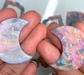 How to Make Rose Quartz Polymer Clay Earrings | Upstyle