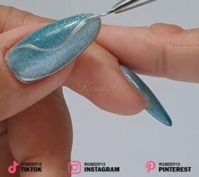 How to DIY These Awesome Gel Sea Blue Nails | Upstyle