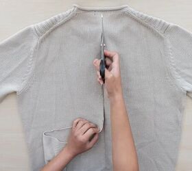 How to DIY a Super Cute Back Twist Sweater | Upstyle