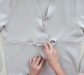 How to DIY a Super Cute Back Twist Sweater | Upstyle