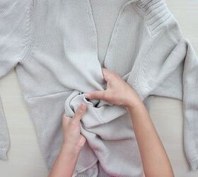 How to DIY a Super Cute Back Twist Sweater | Upstyle