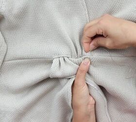 How to DIY a Super Cute Back Twist Sweater | Upstyle