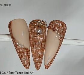 How to DIY Super Cute Tweed Nails | Upstyle