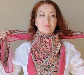 How to Wear a Large Silk Scarf in 3 Easy Ways | Upstyle