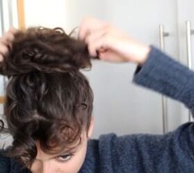 How to Create a Cute Curly and Messy Bun Hairstyle | Upstyle