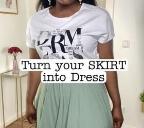 Fashion Hack Turn Your Skirt Into Dress! | Upstyle