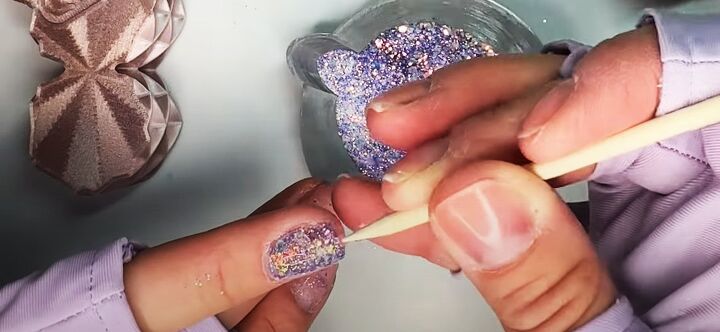 Cute Dip Powder Design On Short Natural Nails Upstyle
