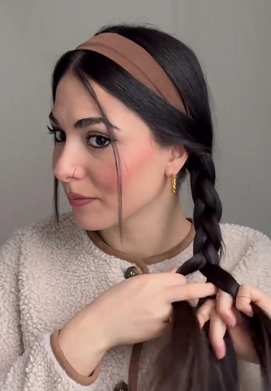 Easy Headband And Braids Hairstyle Upstyle