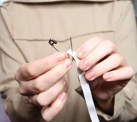 Take In a Baggy Dress Without Sewing (Using Elastic and Safety Pins ...