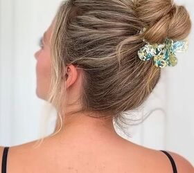 This Claw Clip Messy Bun Hairdo Is Perfect for Casual Days | Upstyle