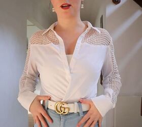 Tying, Tucking & Styling a White Button-Down Shirt 6 Different Ways ...